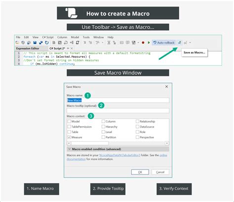 Creating Macros Tabular Editor Documentation