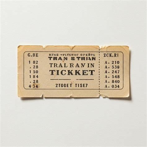 Vintage Style Train Ticket Features Intentionally Misspelled Words And