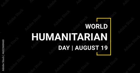 World Humanitarian Day Lettering Text Animation Animated Typography