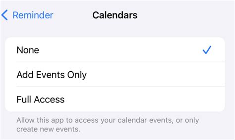 [bug] in ios 17 can t request full access this is the latest calendar access levels in ios