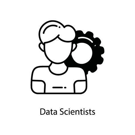 Data Scientists Doodle Icon Design Illustration Networking Symbol On White Background Eps 10