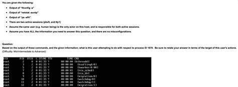 Solved You Are Given The Following • Output Of Ifconfig