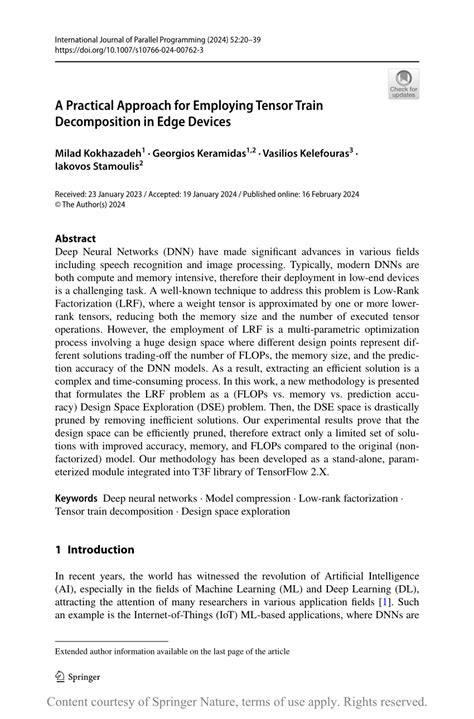 Pdf A Practical Approach For Employing Tensor Train Decomposition In