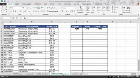 1 Using Excels Left Right And Mid Functions Free Download