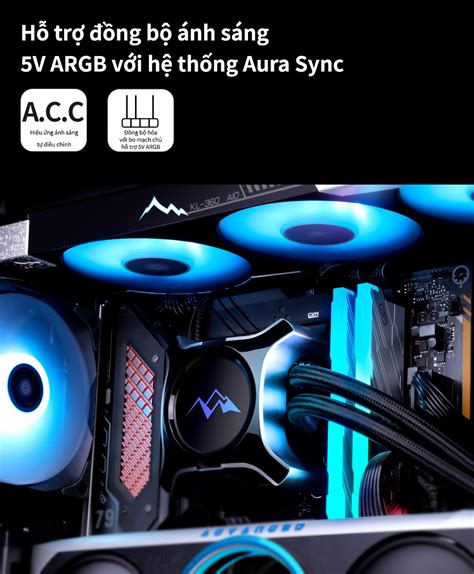 TẢn NhiỆt NƯỚc Segotep Kunlun Kl360 Ii A Rgb Pc Gaming đồ Họa Văn