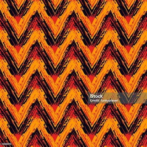 브러시 스트로크 매끄러운 패턴 자유형 수평 지그재그 줄무늬 반복 된 갈매기 선 배경입니다 그런지 기하학적 0명에 대한 스톡 벡터 아트 및 기타 이미지 Istock