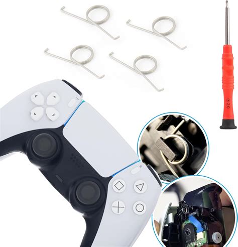 4pcs Ps5 Trigger Keys Federn Ersatz Für Sony Playstation 5 Controller Metall L2 R2 Tasten