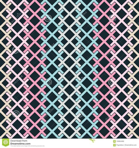 Seamless Pattern Of Colored Intersecting Segments Stock Vector Illustration Of Drawing