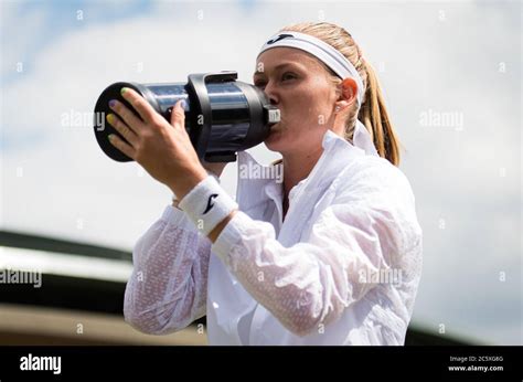 Marie Bouzkova Of The Czech Republic In Action During Her Second Round