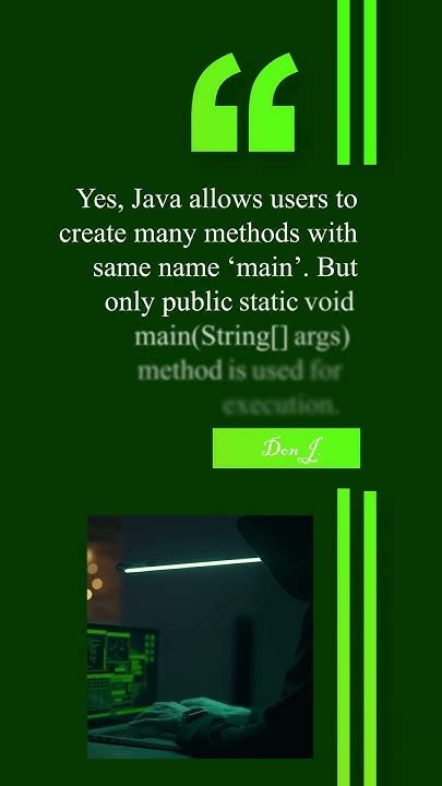 ep1 27 is it allowed to overload main method in java javacodinginterviewquestions