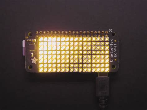 Adafruit CharliePlex LED Matrix Bonnet X Warm White LEDs ID Adafruit Industries