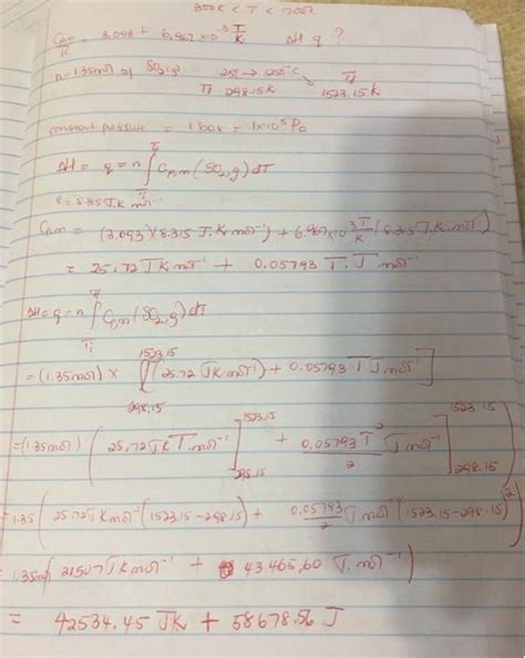 Solved Please Help We Were Asked To Calculate Delta H And Q Chegg Com