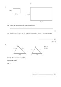 Similarity Geometry Exam Paper Area Volume Scale Factors