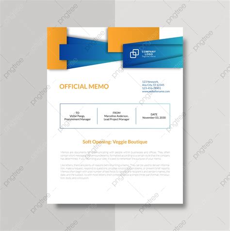 Business Memo Template Design Template Download On Pngtree