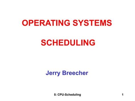 chapter 5 cpu scheduling ppt