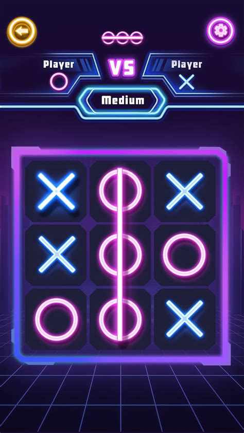 Tic Tac Toe 2 Player XO Glow APK Para Android Descargar
