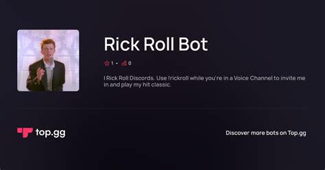 Add Rick Roll Bot Discord Bot The 1 Discord Bot And Discord App List