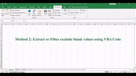 How To Extract Or Filter Exclude Blank Values In Excel Youtube