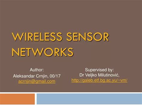 Ppt Wireless Sensor Networks Introduction Applications And Energy