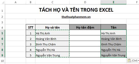 Splitting First Names And Last Names In Excel