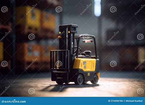 Smart Warehouses Of The Future Ai Controlled Forklifts At Work Stock Illustration