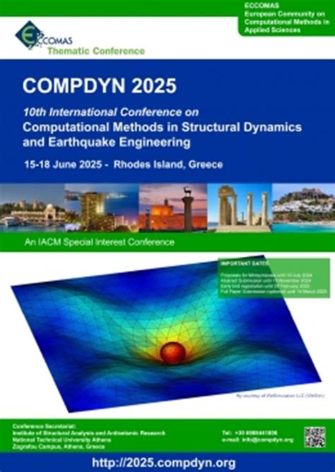Compdyn 2025 10th International Conference On Computational Methods In Structural Dynamics And