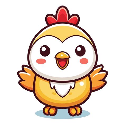 A Cartoon Chicken Character With A Big Smile 56972212 Vector Art At Vecteezy