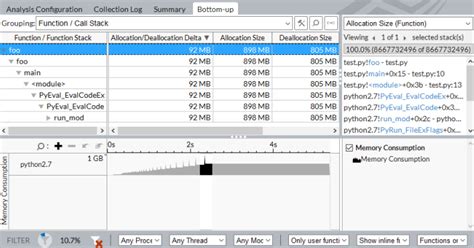 Memory Consumption And Allocations View