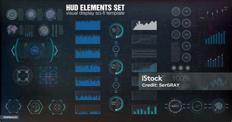 Hud Ui입니다 추상 가상 그래픽 터치 사용자 인터페이스입니다 Infographic입니다 벡터 과학 개요입니다 벡터