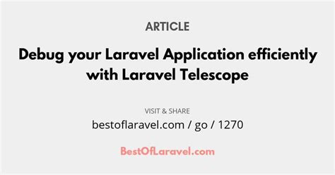 Debug Your Laravel Application Efficiently With Laravel Telescope