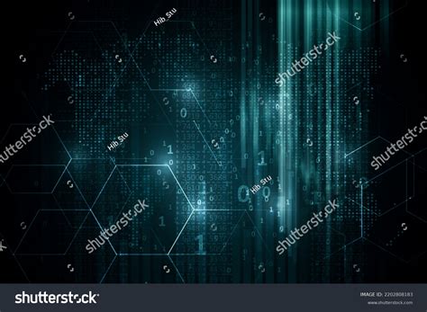 Abstract Infographics Visualization Big Data Code Stock Illustration