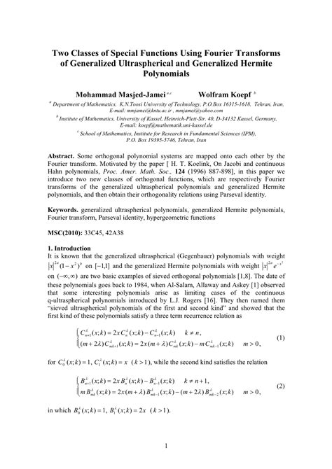 Two Classes Of Special Functions Using Fourier Transforms Of Generalized Ultraspherical And