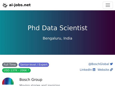 Hiring Phd Data Scientist In Bengaluru India Raimljobs