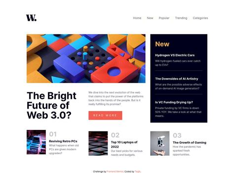 Frontend Mentor New Homepage Using Css Grid Coding Challenge Solution
