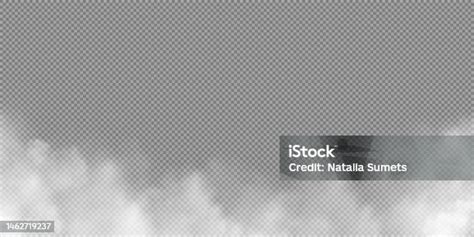 투명한 배경에 격리된 흰색 연기 질감 증기 특수 효과 현실적인 벡터 화재 연기 또는 안개 스톡 로열티 무료 벡터 삽화 구름에 대한 스톡 벡터 아트 및 기타 이미지 Istock