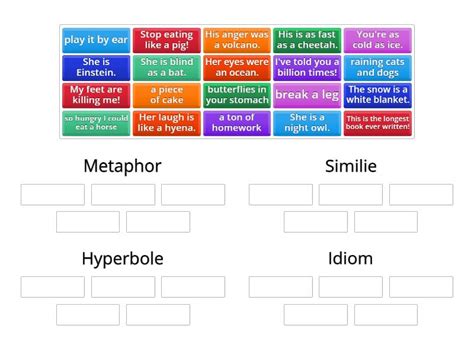 Figurative Language Sort Block 3 Group Sort