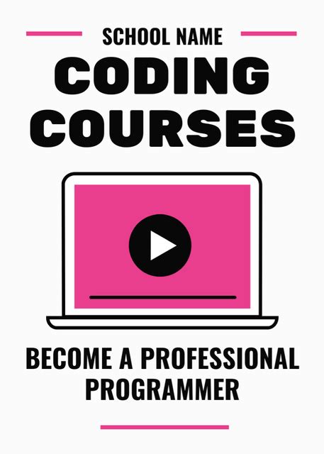 Coding Courses For Professional Programmers Online Flyer Template Vistacreate