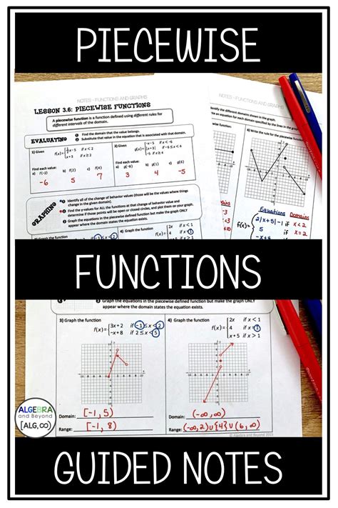 Piecewise Functions Guided Notes For Understanding Linear And Absolute Value Functions