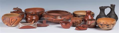 Collection Of Pueblo Pottery And Artifacts