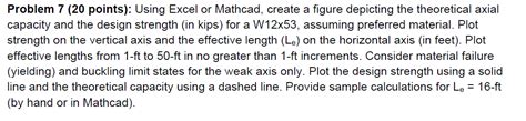Solved Problem 7 20 Points Using Excel Or Mathcad Create