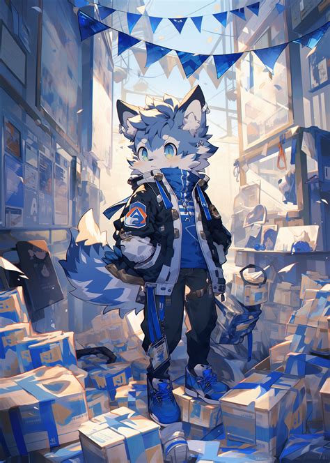 Blue Cute Furry By Dominikolo On Deviantart