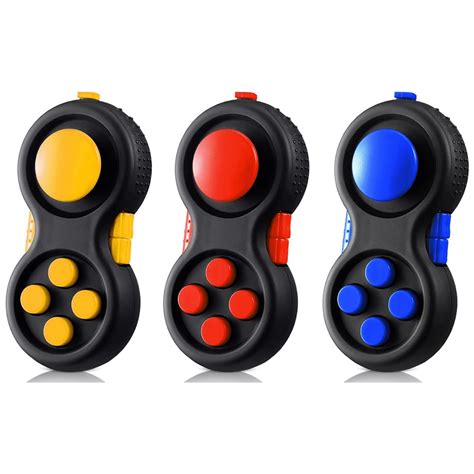 Haoshics 3pcs Fidget Pad Portable Fidget Controller Classic Retro Game