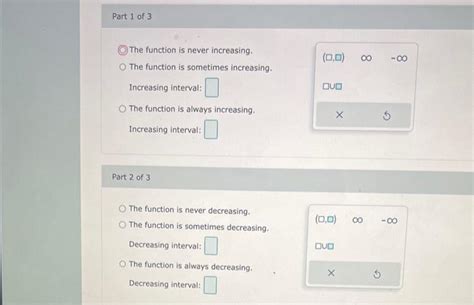 Solved Use Interval Notation To Write The Intervals Over