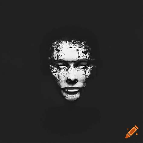 Black And White Data Visualization Of Linear Regression Algorithm On