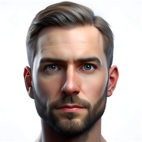 Premium Photo 3d Man Head Character