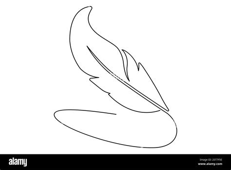 Minimalist Bird Feather Continuous Cut Out Stock Images And Pictures Alamy