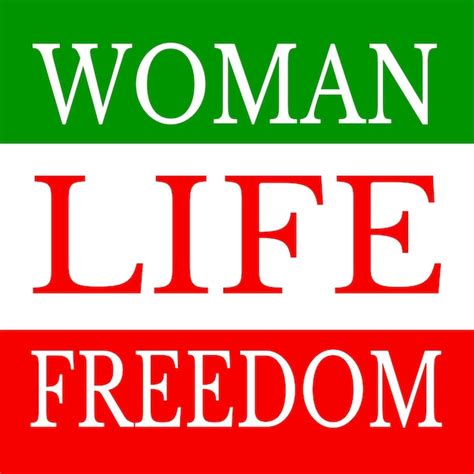 Protests In Iran Vector Poster Woman Freedom Life Iranian Flag