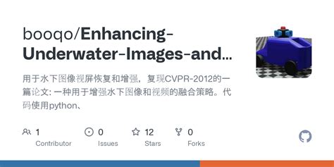 Enhancing Underwater Images And Videos By Fusioneu论文阅读笔记与代码实现流程md At Main · Booqoenhancing