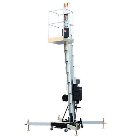 Plataforma Elevadora Mástil Vertical 124m 136kg Batería Las Pla