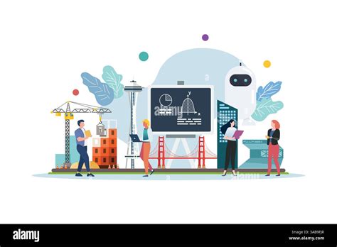 Engineering Class With Miniature People School Education Vector